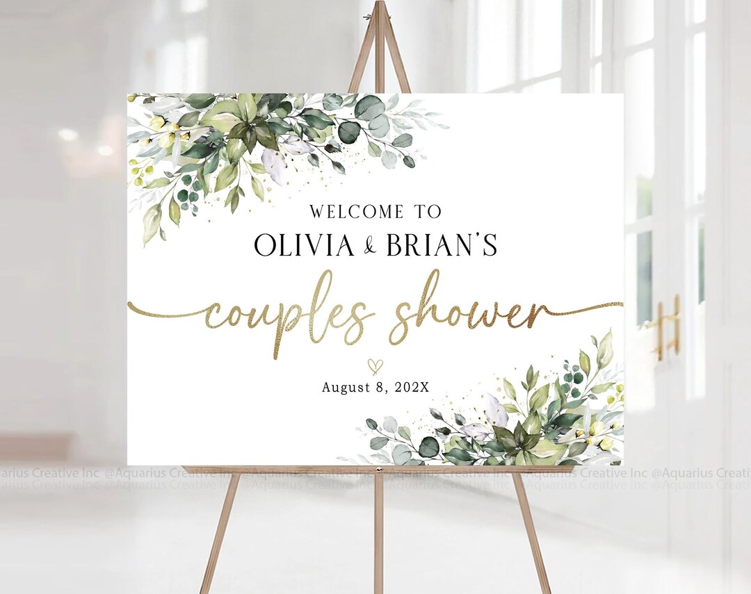 Couples Shower Sign, Couples Shower Invitations, Couples Shower ...