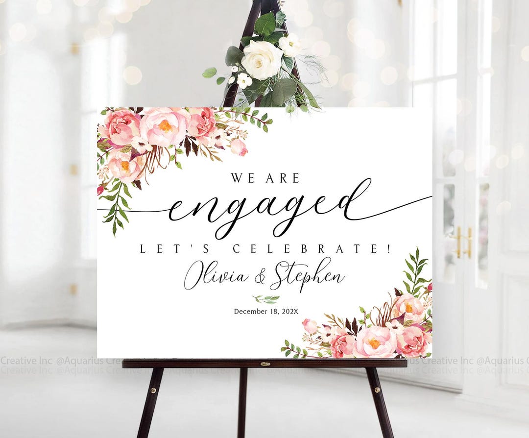 Engagement Party Sign, Engagement Welcome Sign, Engagement Sign ...