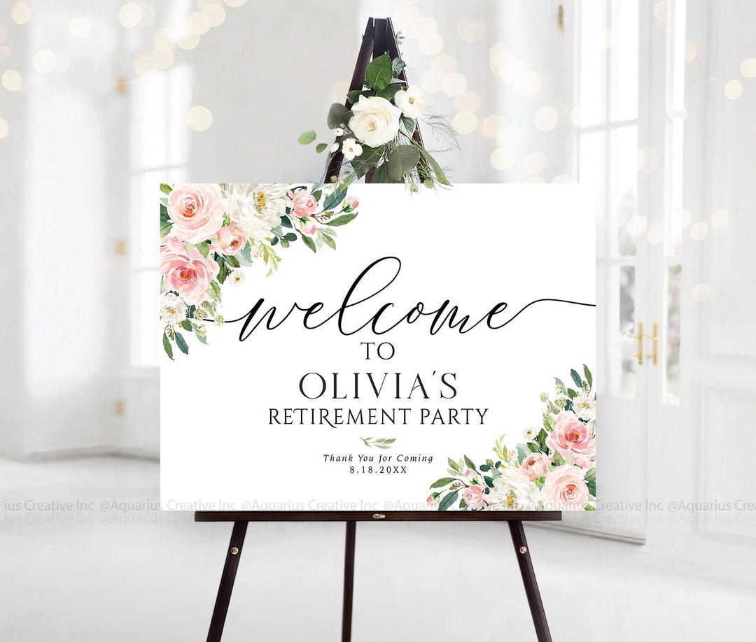 Retirement Party Sign, Retirement Welcome Sign, Retirement Celebration ...