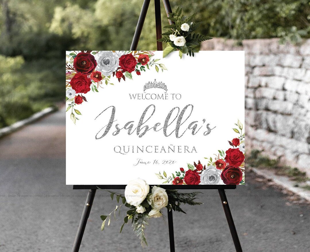 Quinceañera Welcome Sign, Quinceanera Sign, Quinceanera Decorations ...