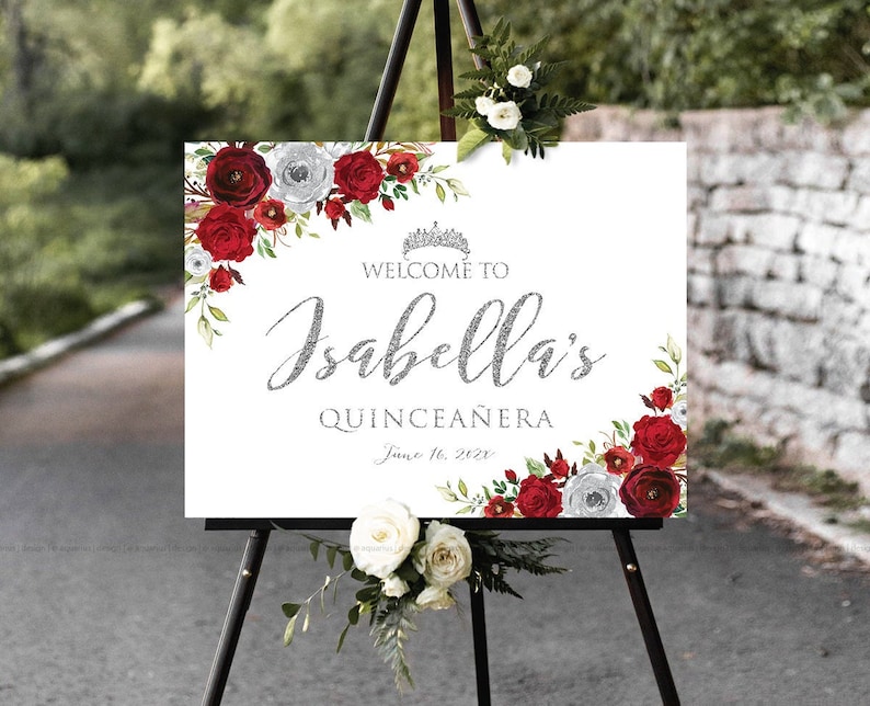 Quinceañera Welcome Sign Quinceanera Sign Quinceanera - Etsy