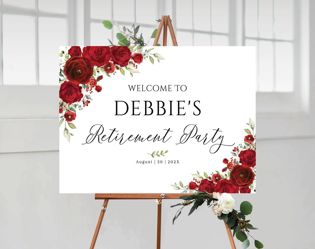 Retirement Party Sign, Retirement Welcome Sign, Retirement Celebration ...