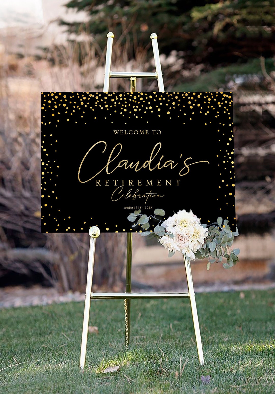 Retirement Party Sign, Retirement Welcome Sign, Retirement Celebration ...