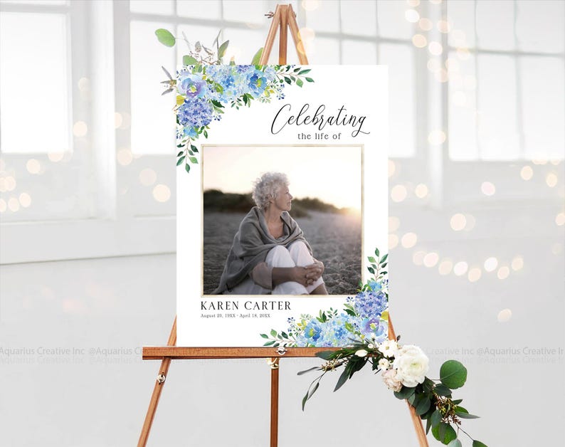 Funeral Decorations, Funeral Welcome Sign, Celebration of Life, Funeral ...