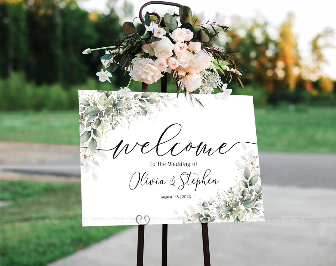 Wedding Welcome Sign, Wedding Signs, Wedding Invitations, Engagement ...