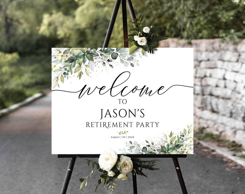 Retirement Party Sign Retirement Welcome Sign Retirement - Etsy