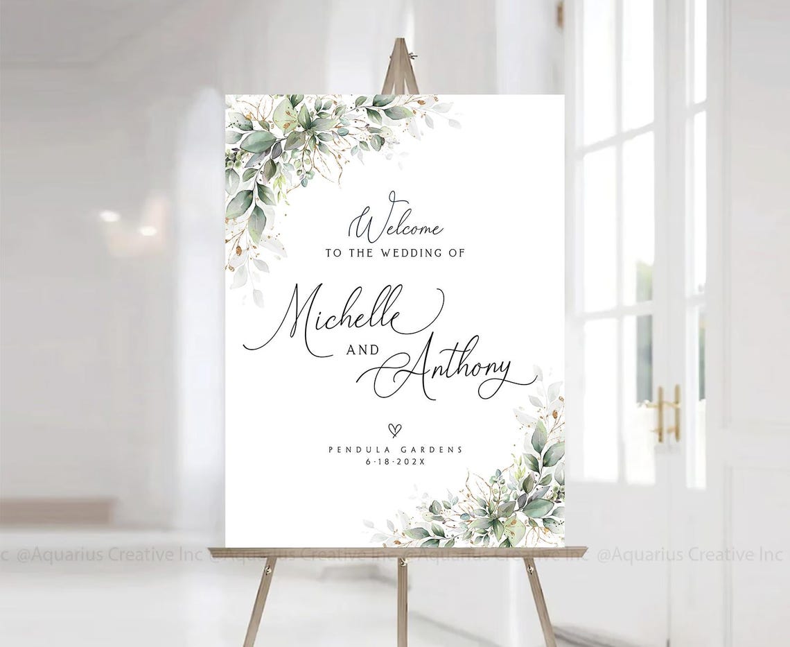 Wedding Welcome Sign, Wedding Signs, Wedding Invitations, Engagement ...