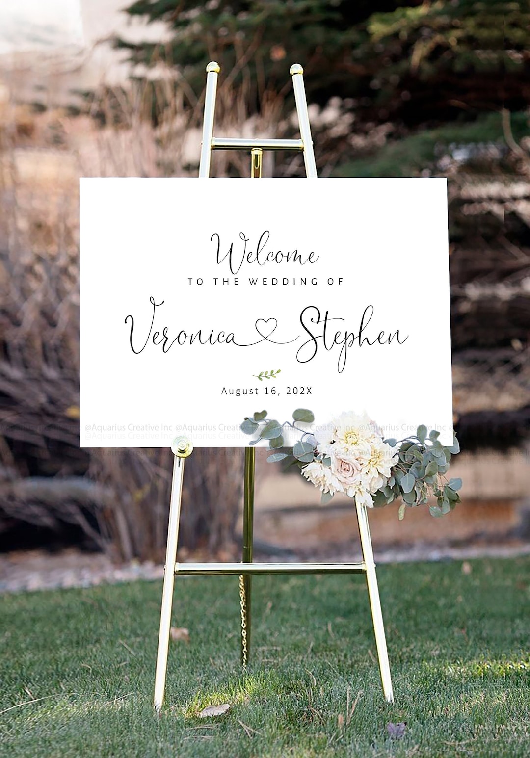 Wedding Welcome Sign, Wedding Poster, Wedding Reception Sign, Wedding ...