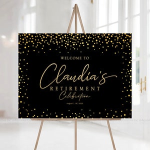 Retirement Party Sign, Retirement Welcome Sign, Retirement Celebration ...