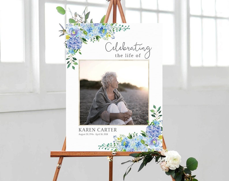 Funeral Decorations, Funeral Welcome Sign, Celebration of Life, Funeral ...