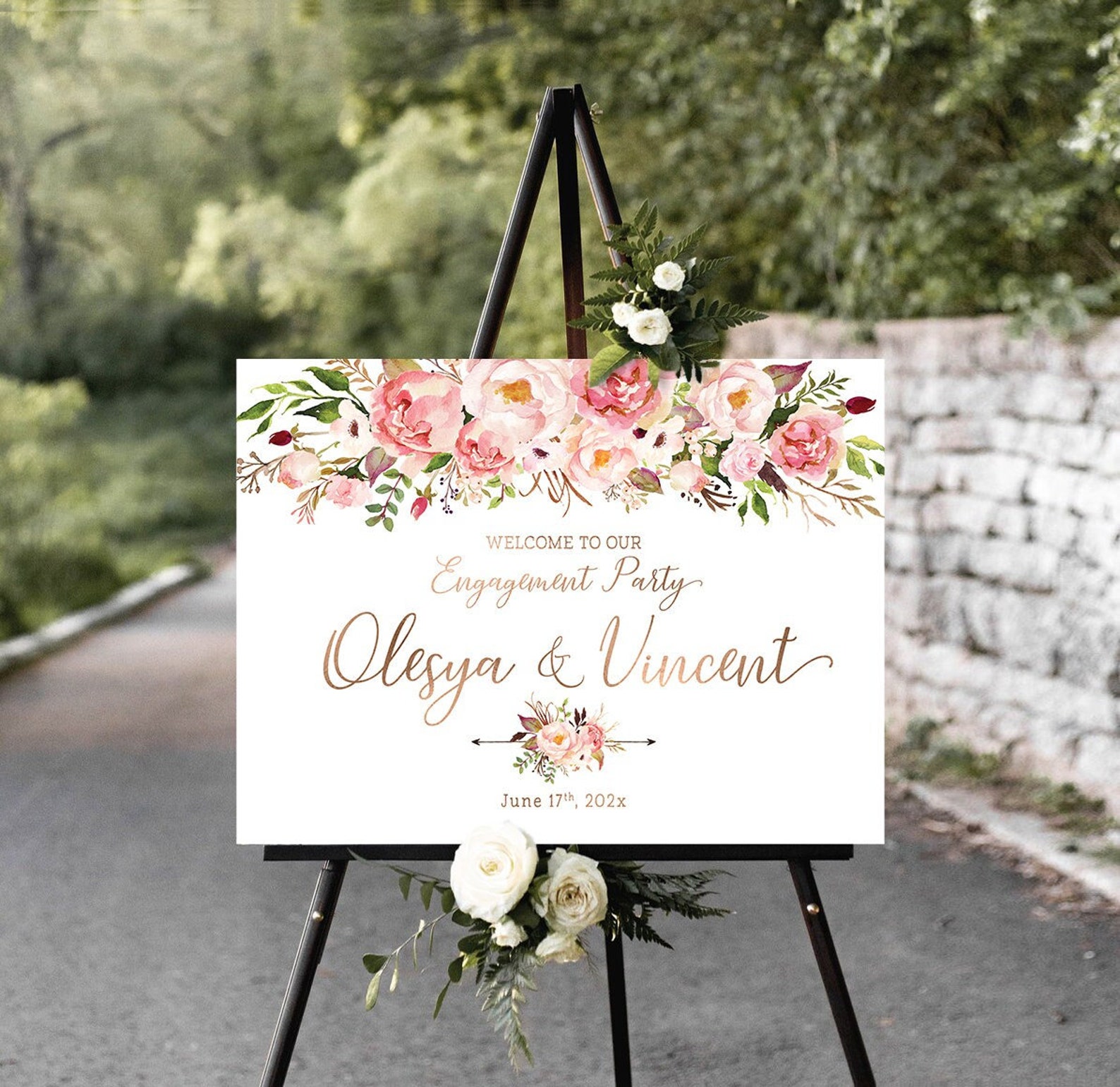 Engagement Welcome Sign Engagement Sign Engagement Party - Etsy