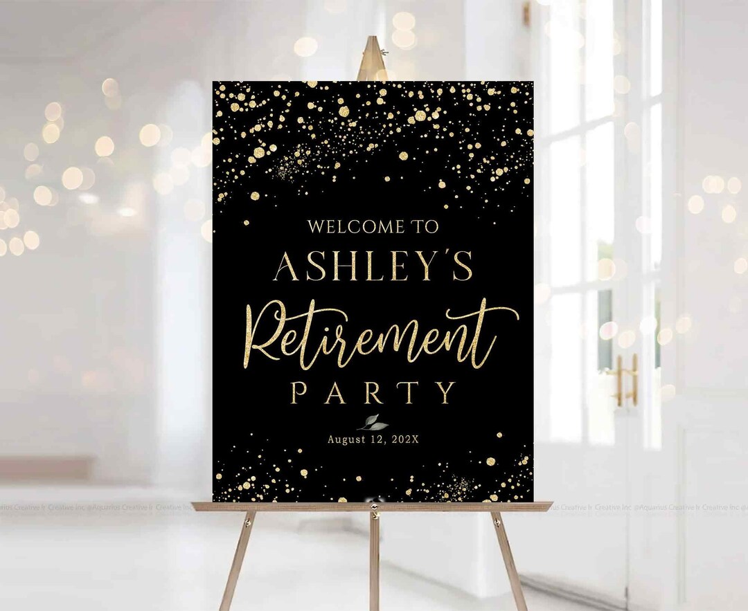 Retirement Party Sign, Retirement Welcome Sign, Retirement Celebration ...