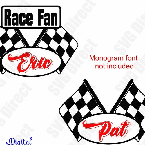 Racing Flags for Monogram svg Png Dxf Jpg Use With - Etsy