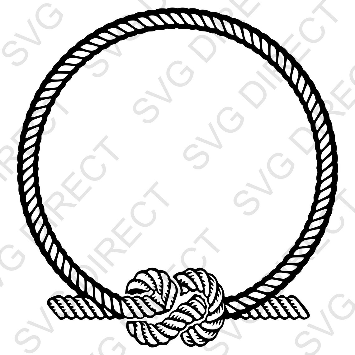 Rope Ring Rope Circle Rope Frame Svg Rope Wreath Png Etsy 