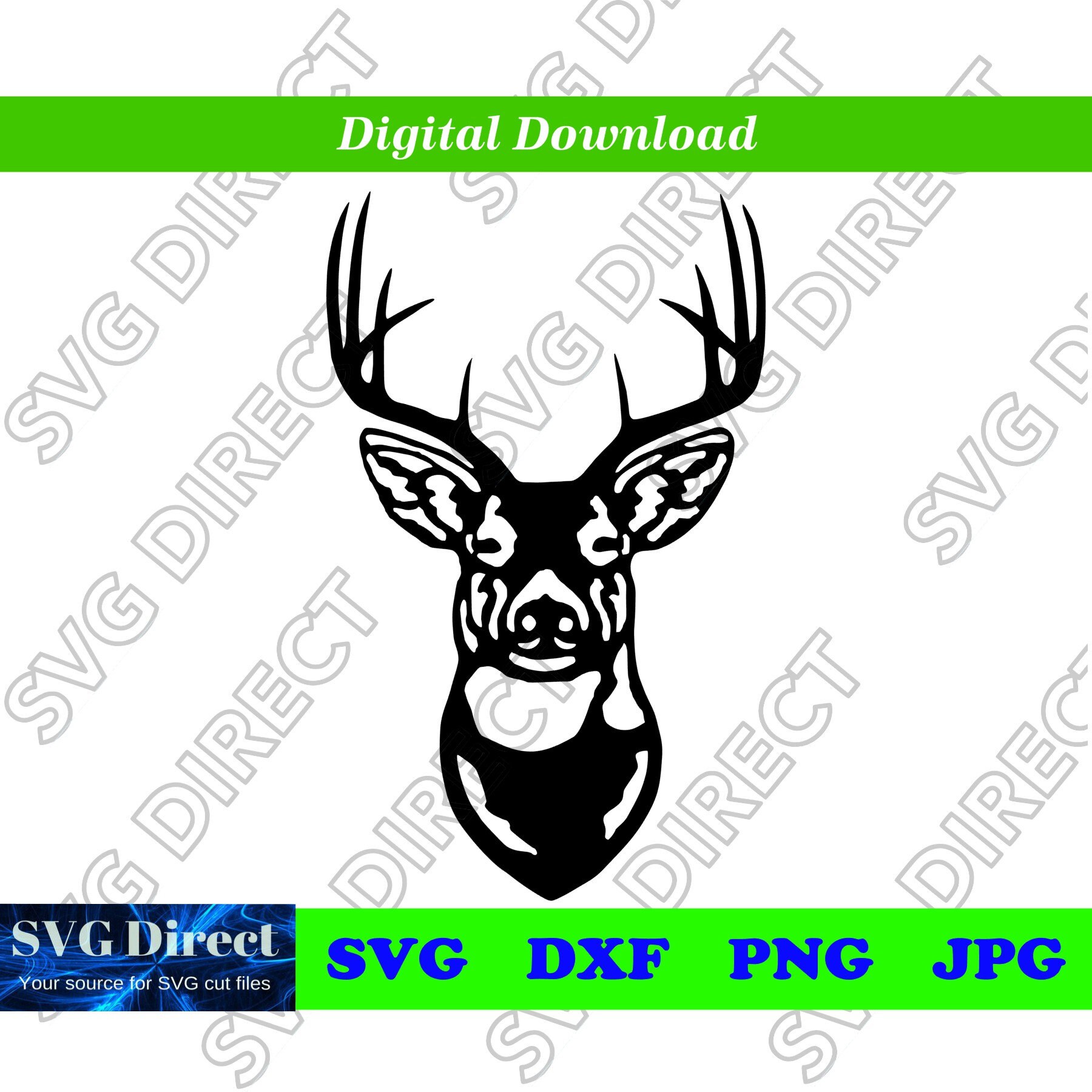 Printing & Printmaking Detailed Deer SVG cut file use with Silhouette ...