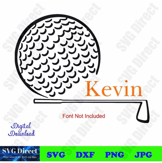 Golf Ball With Club svg Cut File Png Dxf Jpg Use With - Etsy