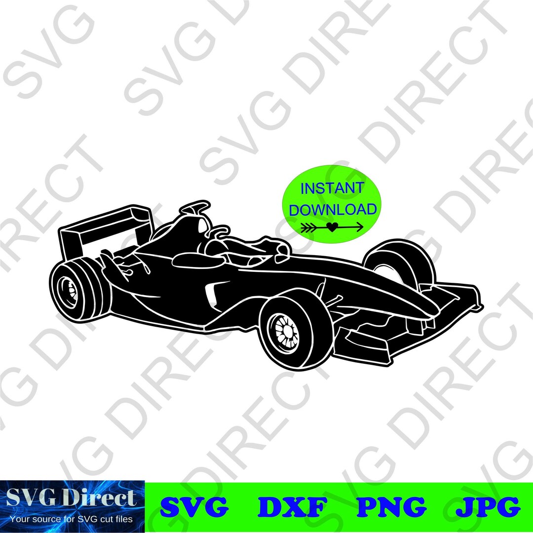 Formula One Race Car ****svg Cut File, Png, Dxf, Jpg, Digital Cut Files ...
