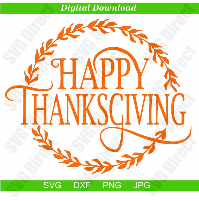 Happy Thanksgiving Svg Png Dxf Jpg use with Silhouette | Etsy