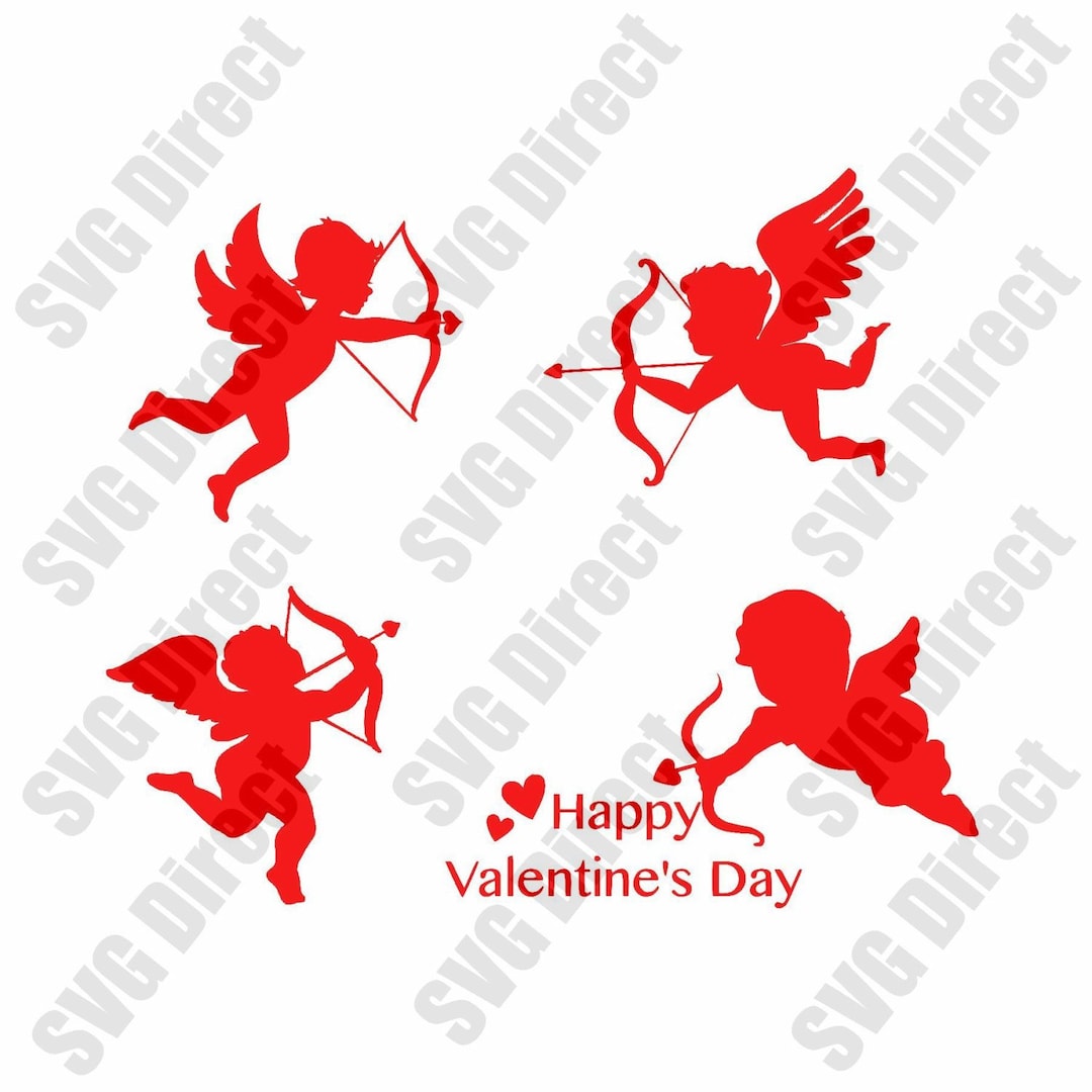 Valentine Cupid Designs - Set of 4 - SVG Cut File - Stupid Cupid ...