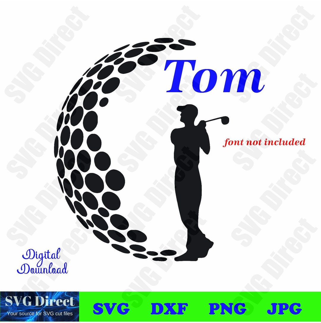 Male Golfer ****svg Cut File, Png, Dxf, Jpg Use With Silhouette Studio ...