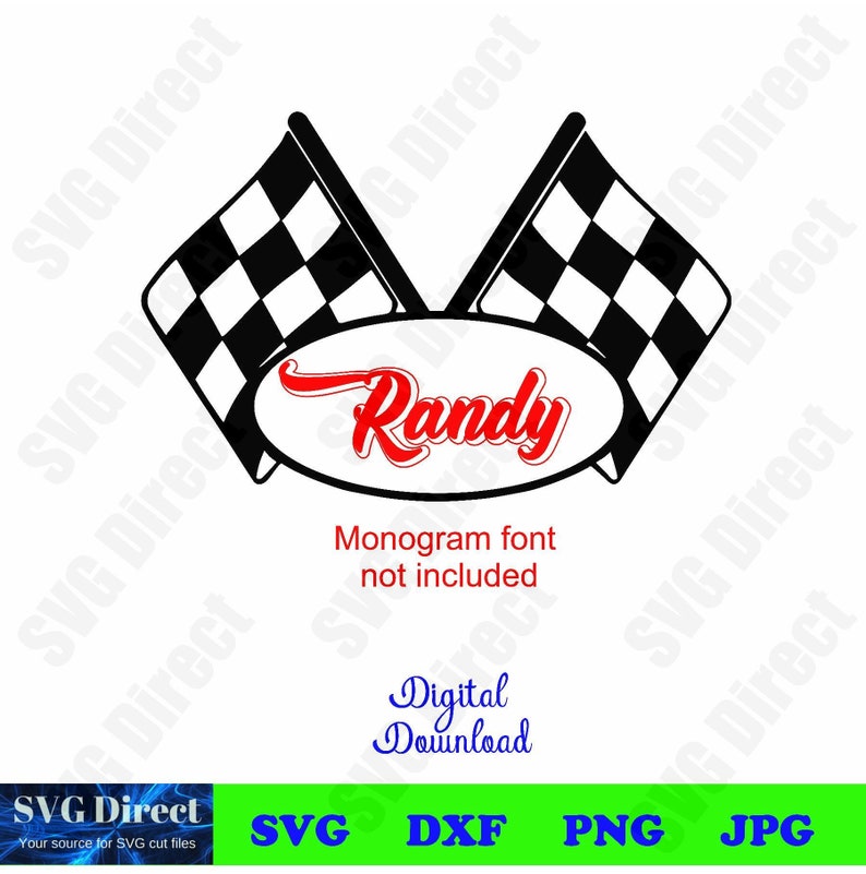 Racing Flags for Monogram svg Png Dxf Jpg Use With - Etsy