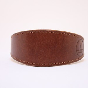 Rustic Brown Sheep Leather and Soft Suede Padded Wide Collars Whippet ...