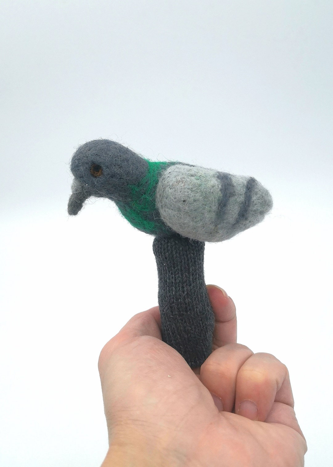 Felted Wool Finger Puppet the Pigeon. - Etsy