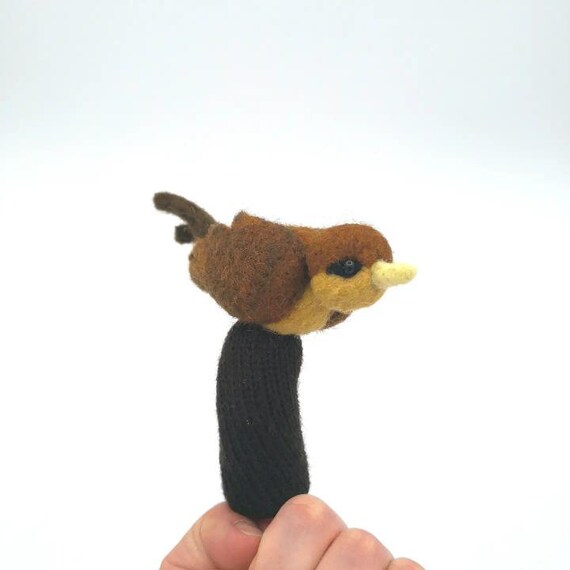 Wool finger puppet Sparrow. Finger Puppets Toys & Games Puppets etna.com.pe