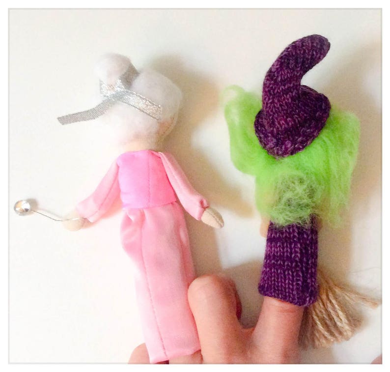 Finger Puppets A Witch and a Fairy - Etsy