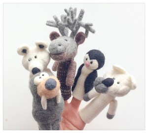 Forest Animal Finger Puppets. Felt Finger Puppets. 5 Forest - Etsy Canada