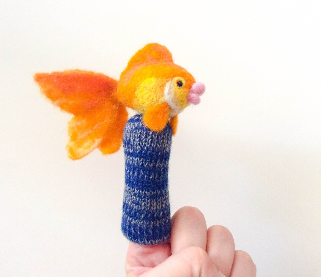 Finger Puppet Goldfish. - Etsy