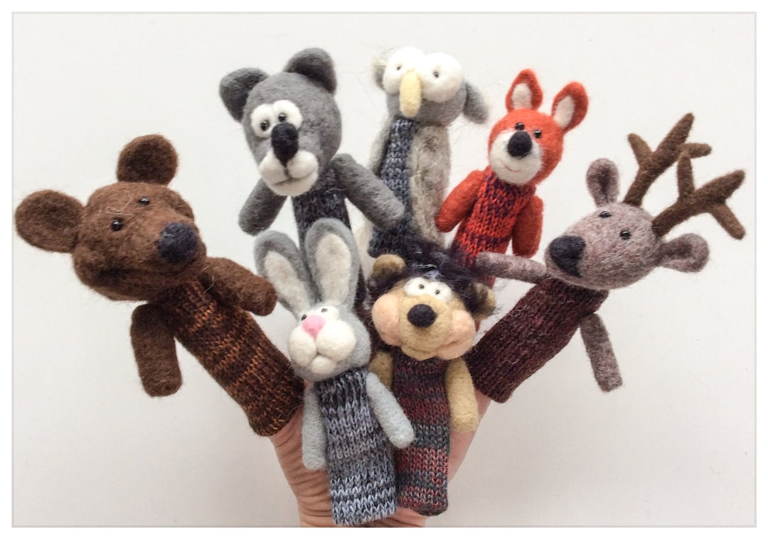 Felted Wool Forest Animal Puppets. - Etsy