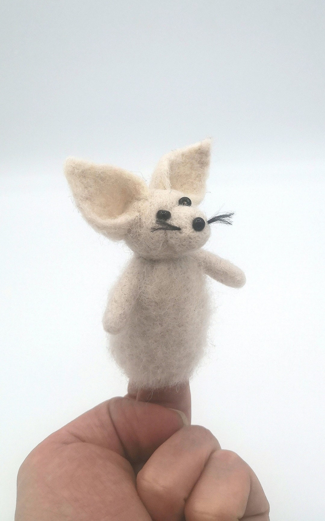The Felted Wool Finger Puppet Fennec - Etsy