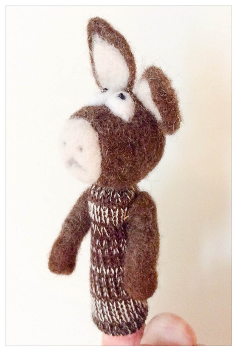 Handmade Felted Wool Farm Animals Finger Puppets. - Etsy