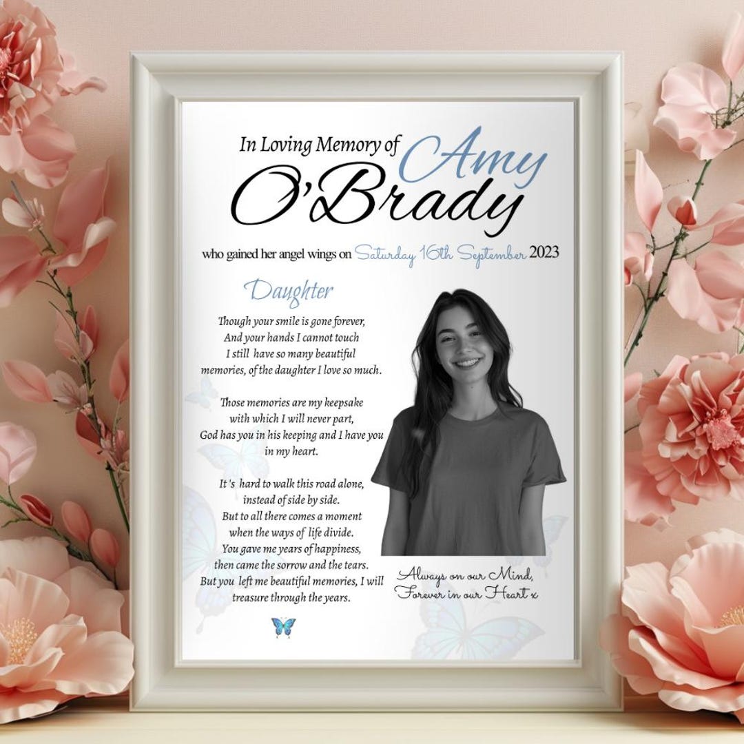 Personalised Memorial Digital Download Memorial Gift - Etsy