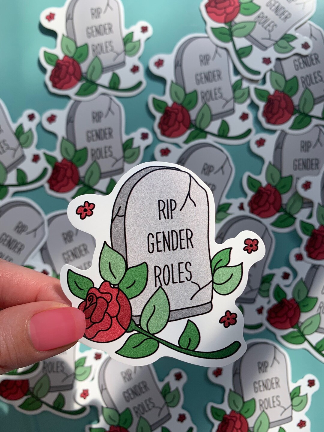 RIP Gender Roles 2.5 Inch LGBTQIA Sticker - Etsy