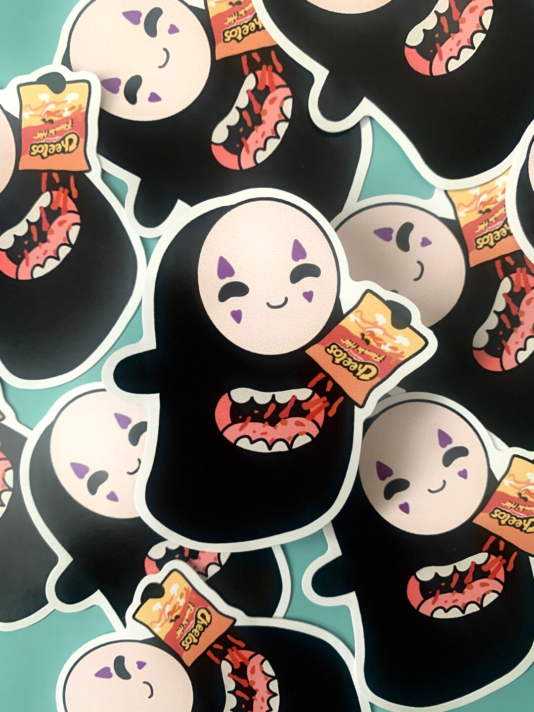 No Face Flamin Hot Cheeto Sticker. - Etsy