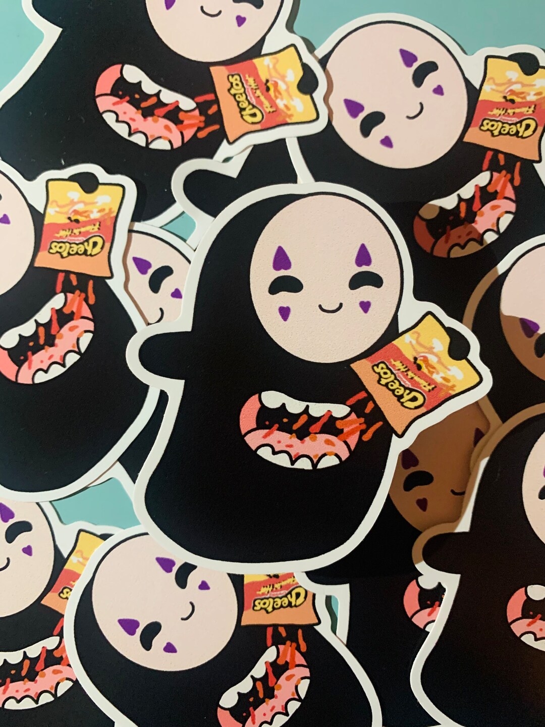 No Face Flamin Hot Cheeto Sticker. - Etsy