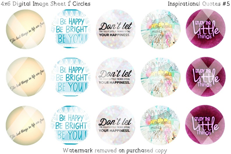 Inspirational Quotes 2 2 4x6 Printable 1 Circle | Etsy