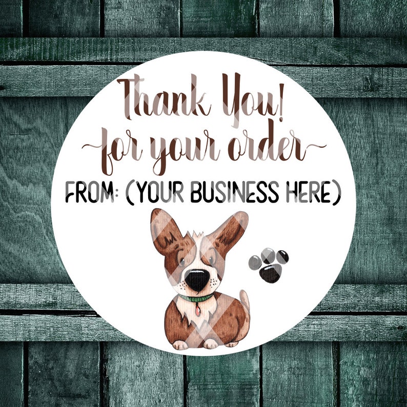 Thank You For Your Order Sticker Labels Circle Round | Etsy