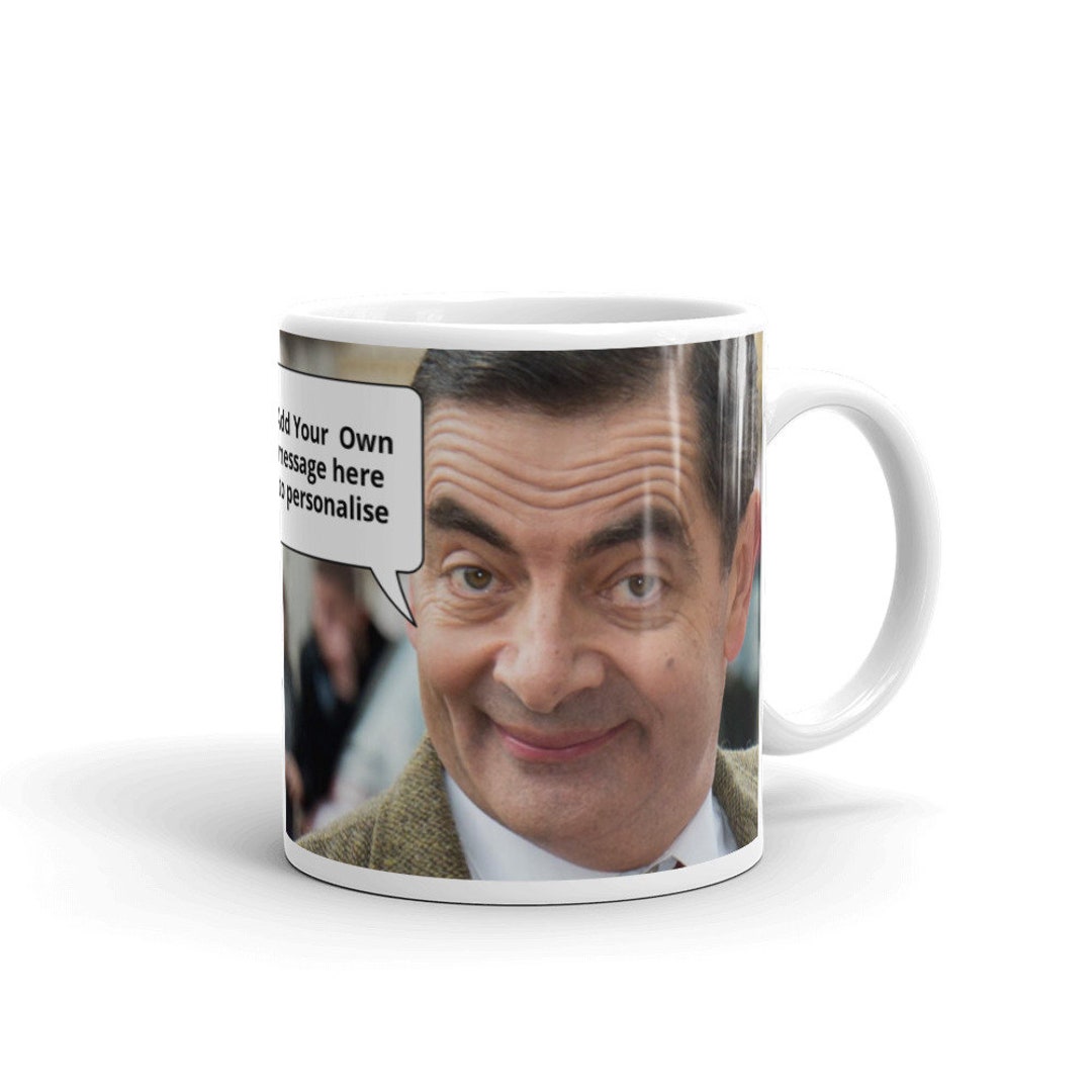 Rowan Atkinson Personalised With Your Message Mug - Etsy