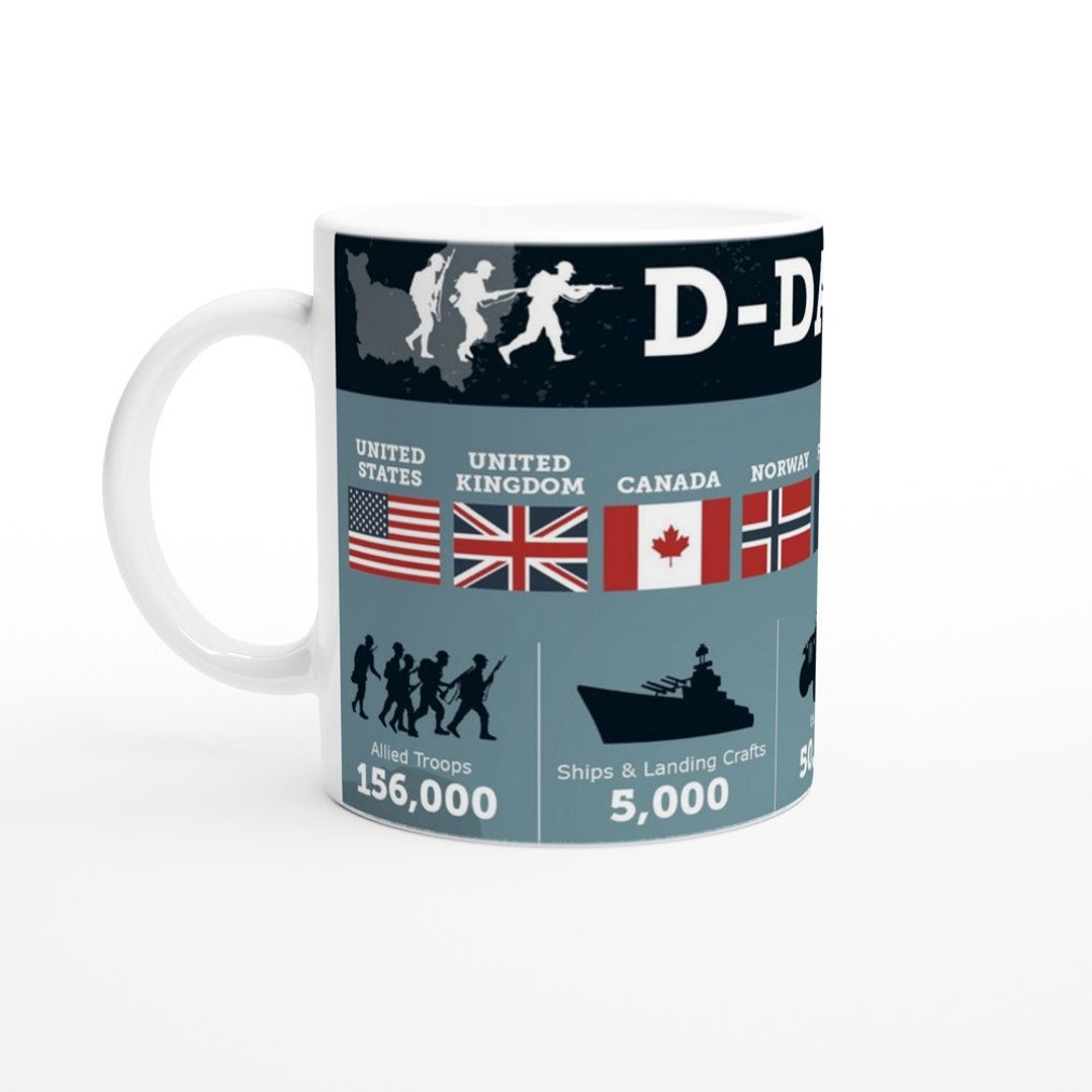 D-day Facts - the Numbers Commemorative Mug | Personalise With Your ...