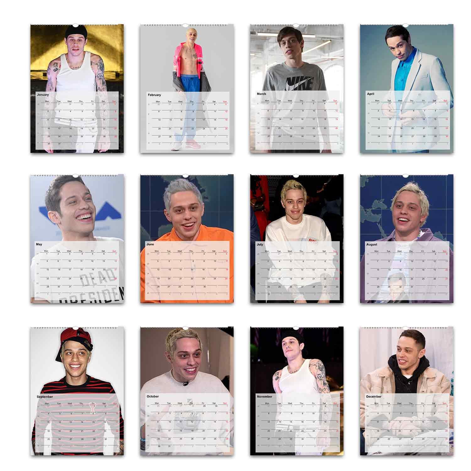 Pete Davidson Full Photo Calendar | Choose Start Month 2026/27 ...