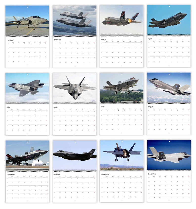 F-35 LIGHTNING AIRCRAFT Large Full Photo Calendar Choose Start Month ...