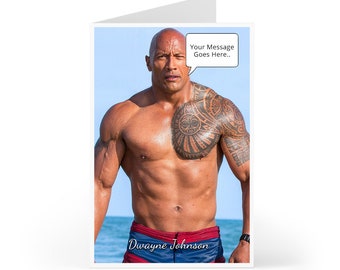 Dwayne Johnson Birthday Card - Etsy