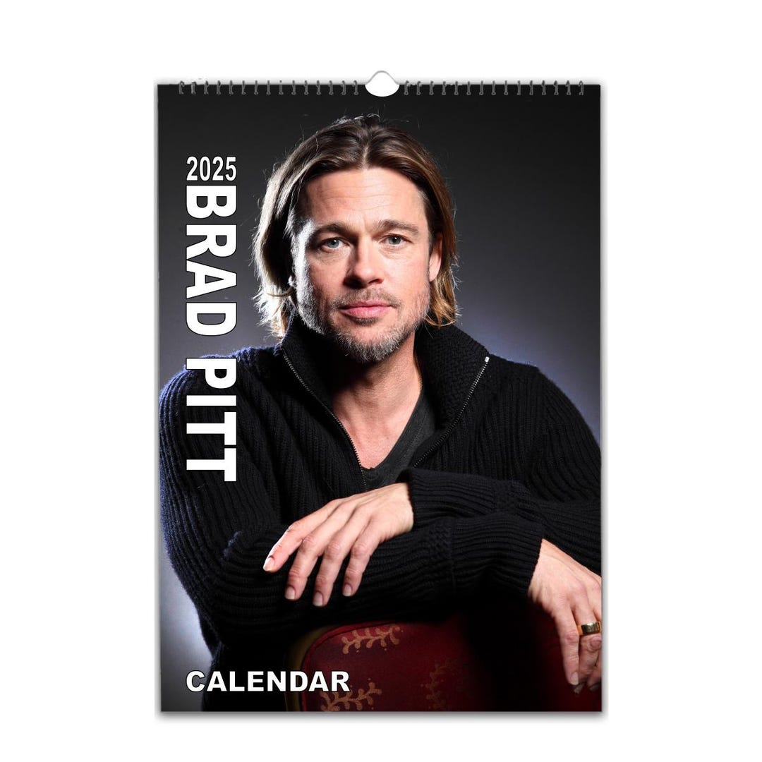 2025 Bad Pitt Calendar Full Photo Personalised Planner Months - Etsy