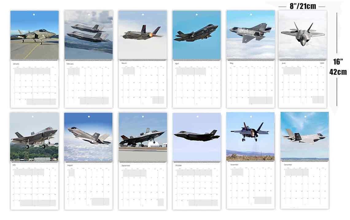 Lockheed Martin F-35 Lightning II 2026/27 Large 12 Month Planner ...