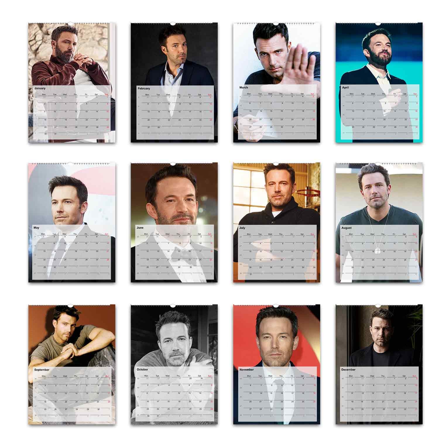 Ben Affleck Full Photo Calendar Choose Start Month 2023/4/5 - Etsy
