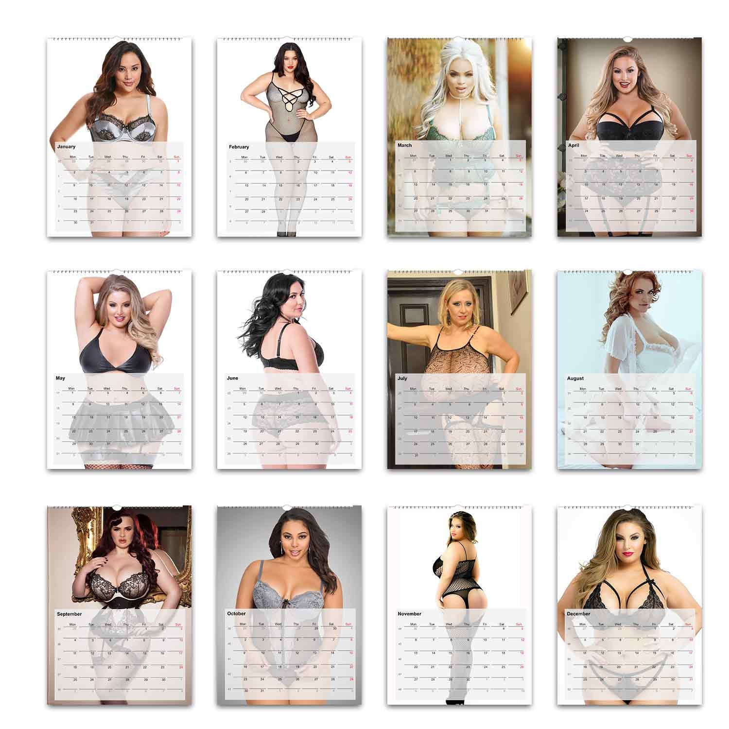 Sexy Plus Size Girls Pinups Full Photo Calendar Choose Start Etsy Uk
