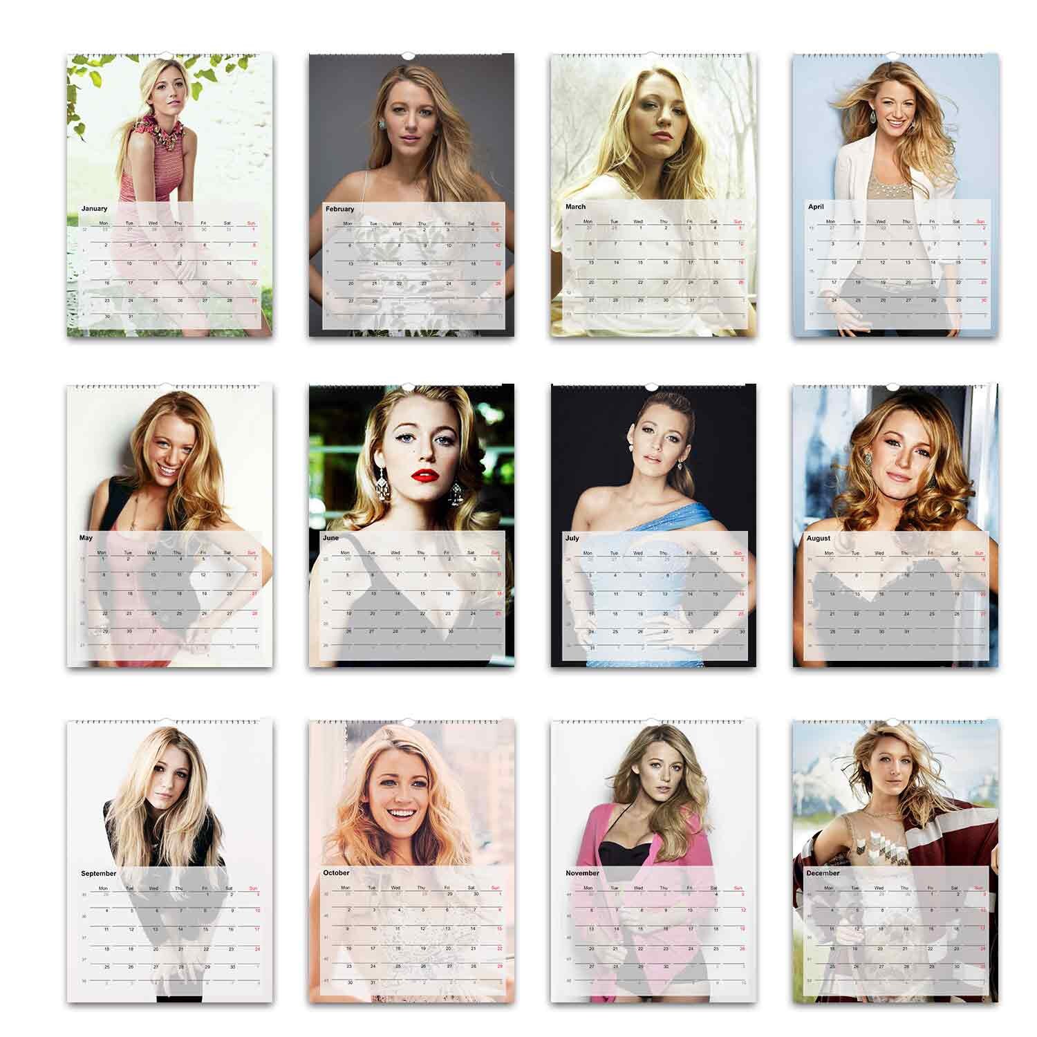 Blake Lively Full Photo Calendar | Choose Start Month 2026/27 ...